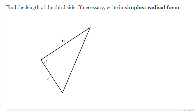 Solved Find the length of the third side. If necessary, | Chegg.com