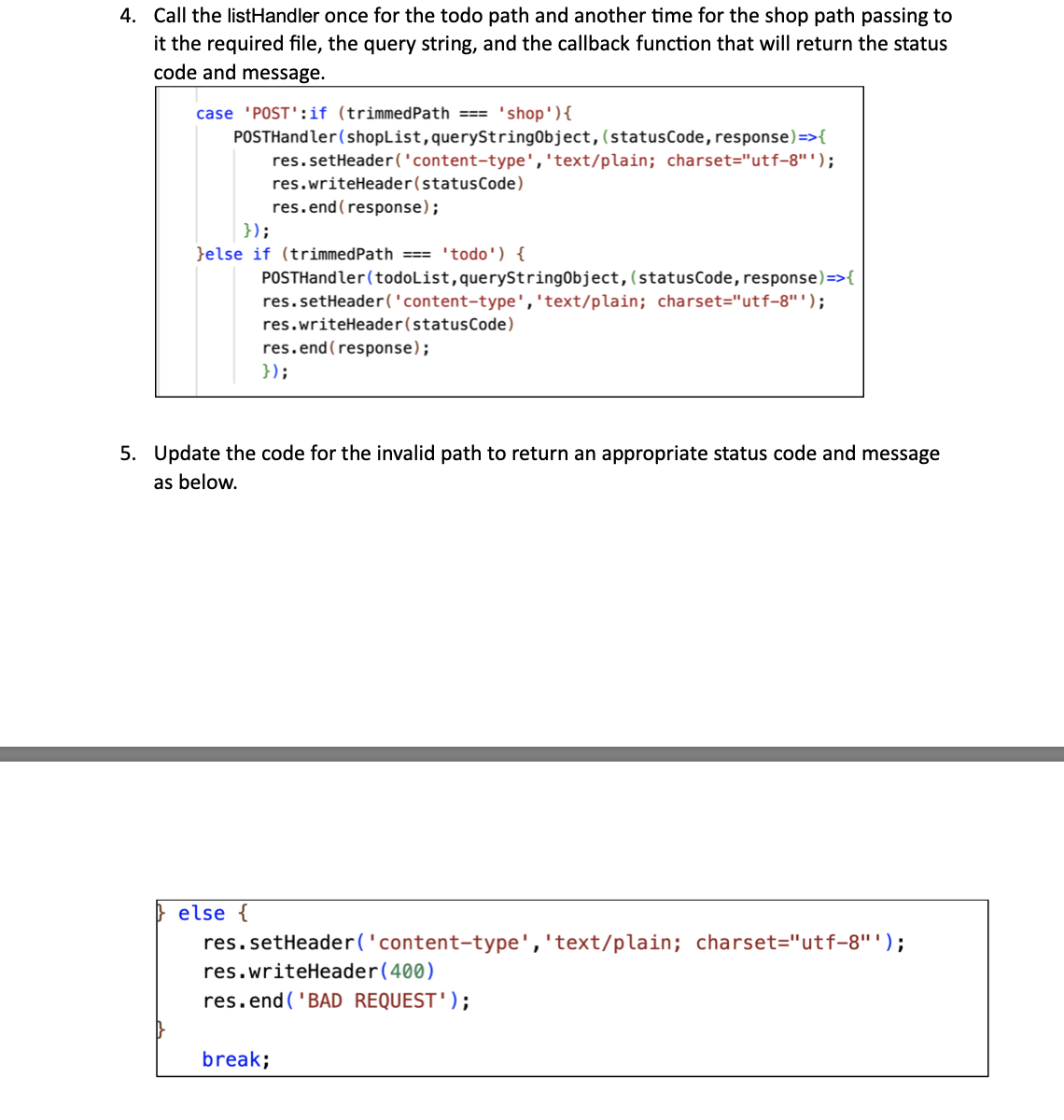 Solved PART 3: Fill in the logic for the POST method and the | Chegg.com