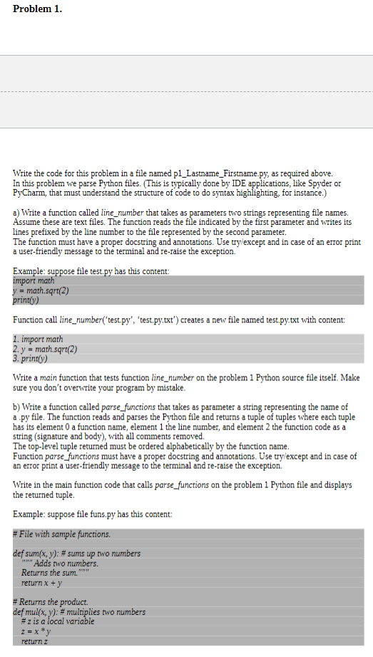 Solved Problem 1. Write the code for this problem in a file | Chegg.com