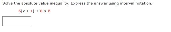 Solved Solve the absolute value inequality. Express the | Chegg.com