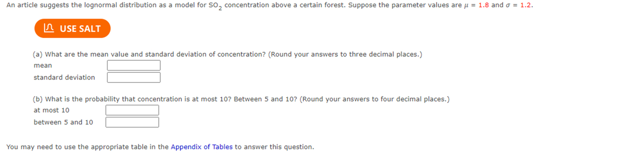 Solved An article suggests the lognormal distribution as a | Chegg.com