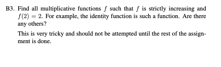 Solved 3. Find all multiplicative functions f such that f is | Chegg.com