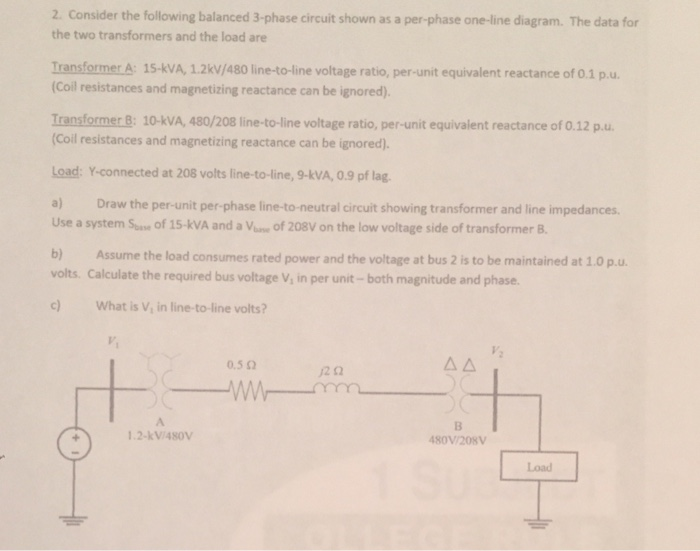 Solved 2. Consider the following balanced 3-phase circuit | Chegg.com