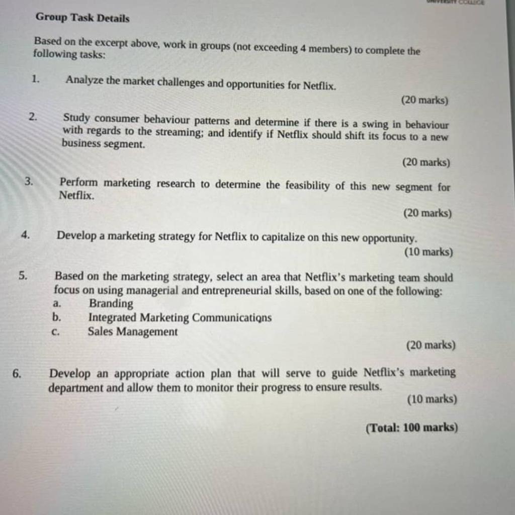 Solved Group Task Details Based on the excerpt above, work | Chegg.com