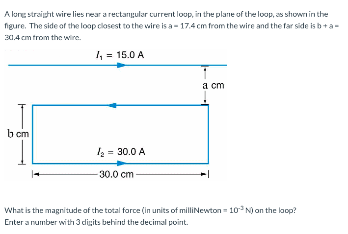 Solved A long straight wire lies near a rectangular current | Chegg.com