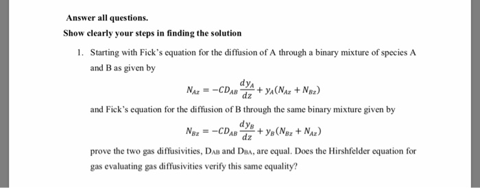 Solved Answer all questions. Show clearly your steps in | Chegg.com