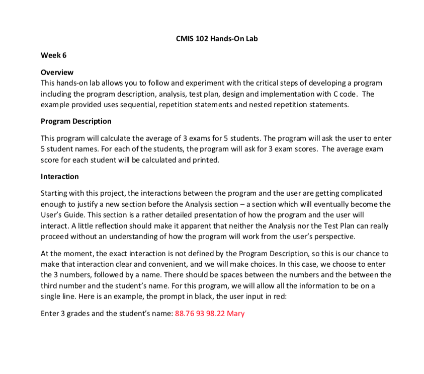 CMIS 102 Hands-On Lab Week 6 Overview This hands-on | Chegg.com