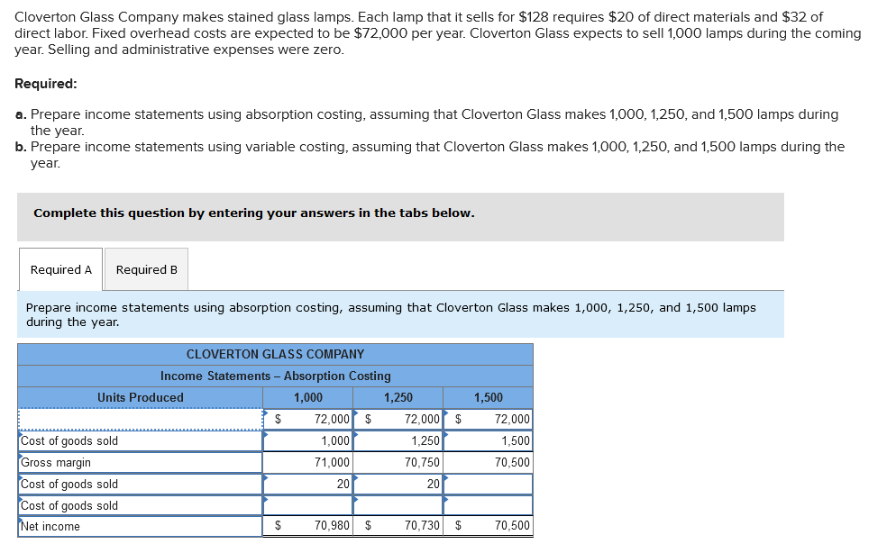 Solved Prepare income statements using variable costing, | Chegg.com