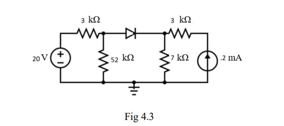 Solved Q4. For the circuit shown in Fig 4.3: Vth = 3.789V | Chegg.com