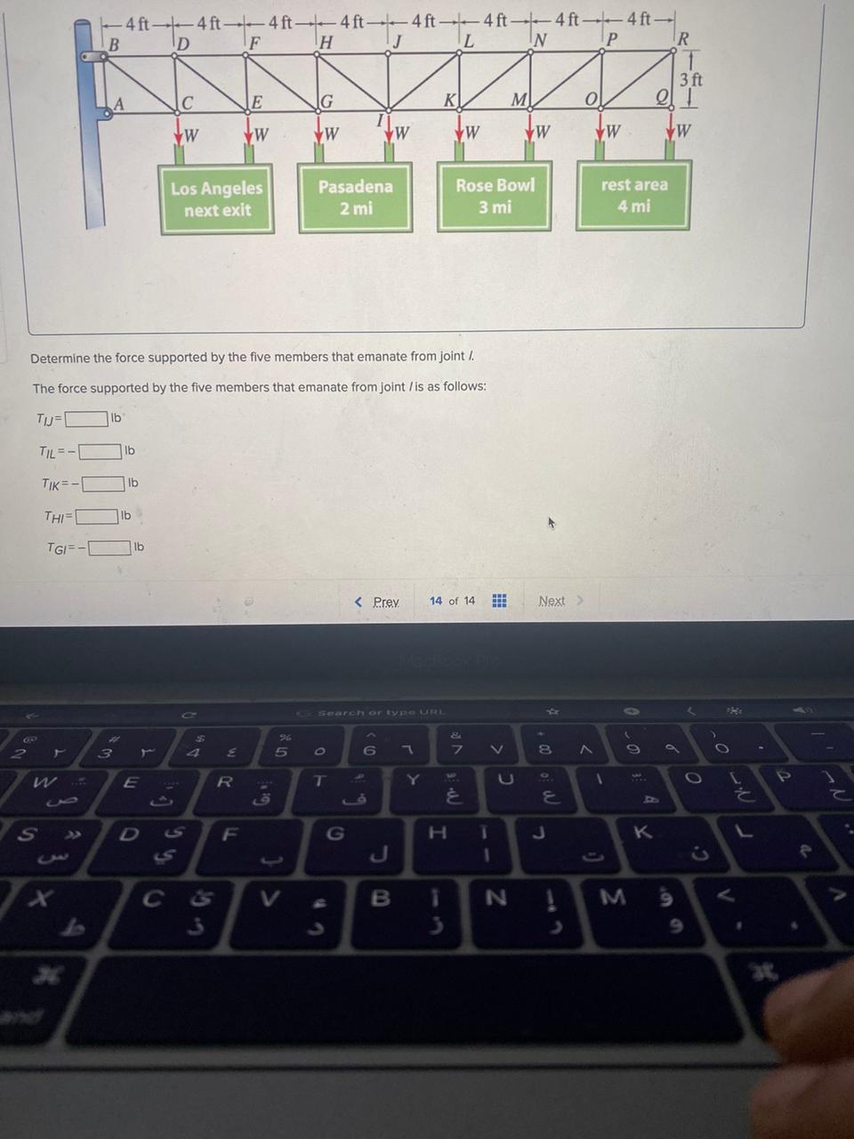 Solved ! Required information A truss used for supporting | Chegg.com