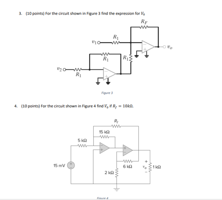 Solved 3. (10 points) For the circuit shown in Figure 3 find | Chegg.com