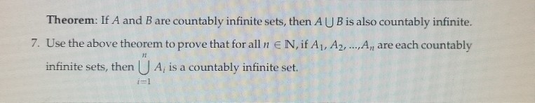 Solved Theorem: If A and B are countably infinite sets, then | Chegg.com