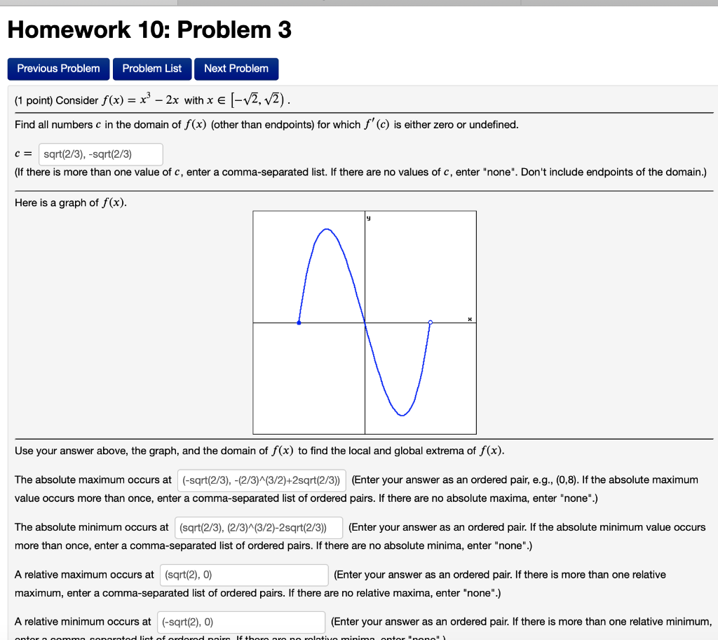 Solved Homework 10: Problem 3 Previous Problem Problem List | Chegg.com