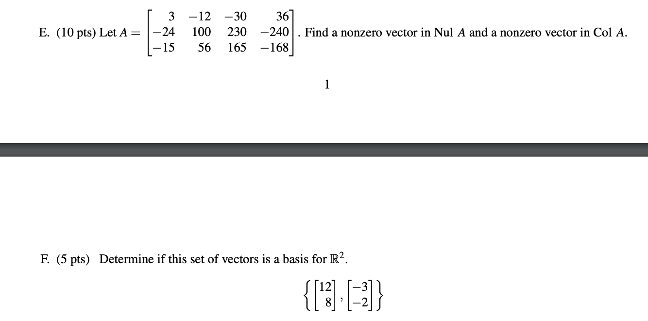 Solved E. (10pts) Let | Chegg.com