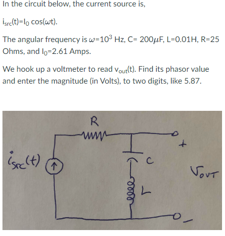 Solved In the circuit below, the current source is, | Chegg.com