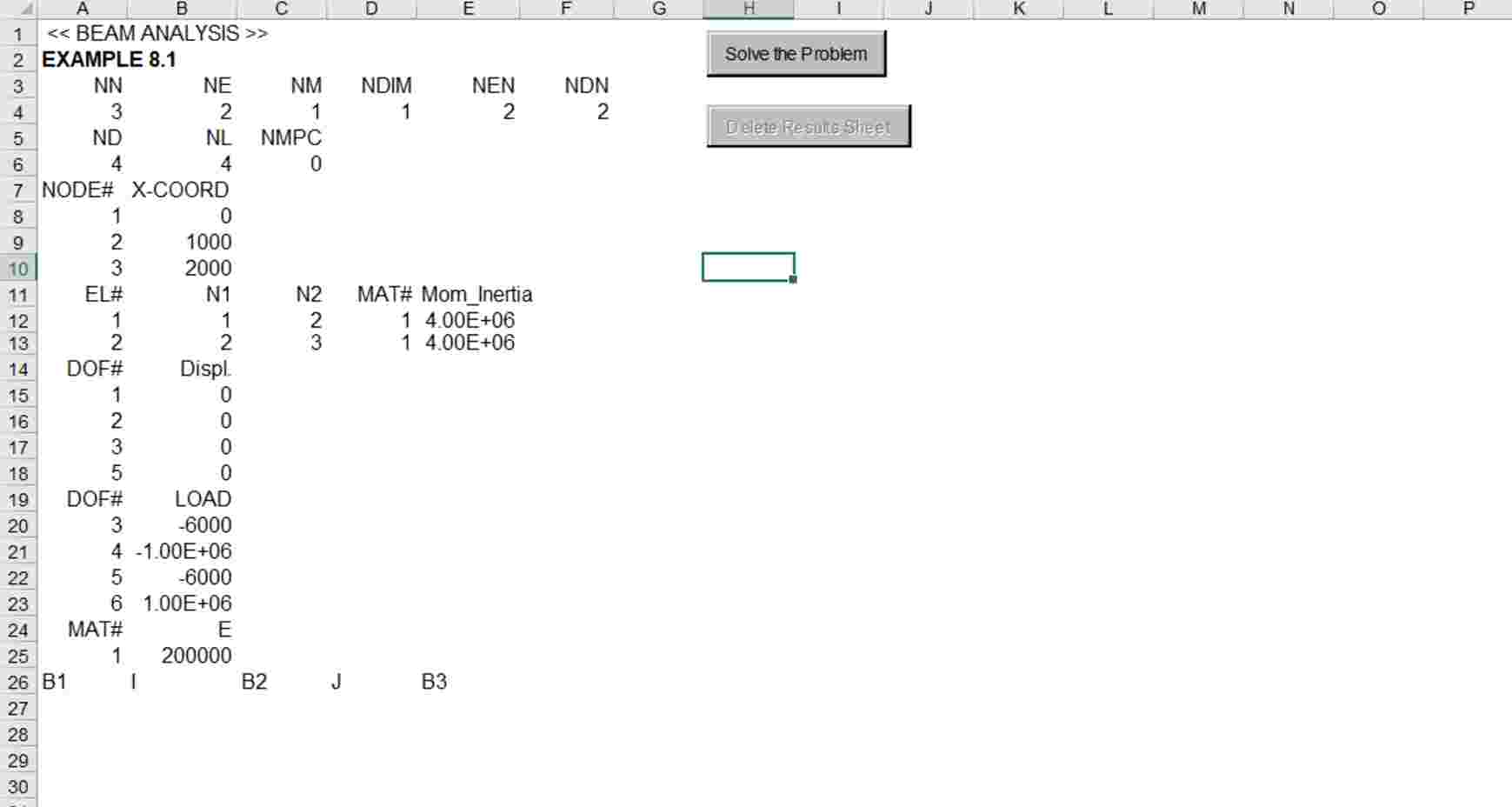 i wan to use excel to do FINITE ELEMENT ANALYSIS FOR | Chegg.com