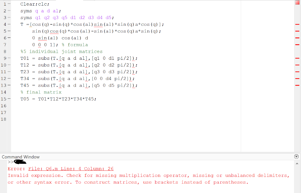Solved 6- Consider a 5-Link robot manipulator shown below. | Chegg.com