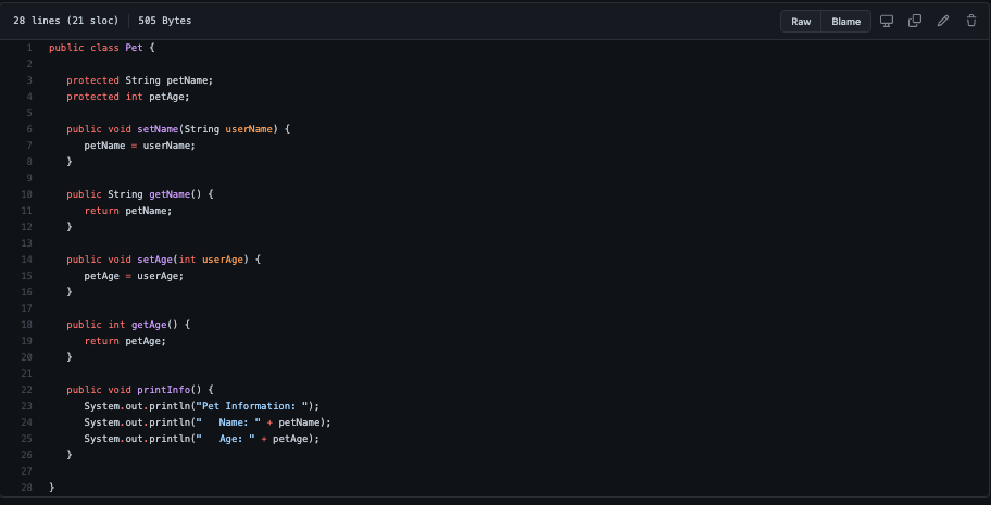 Solved Pet Information Objective: This lab deals with | Chegg.com