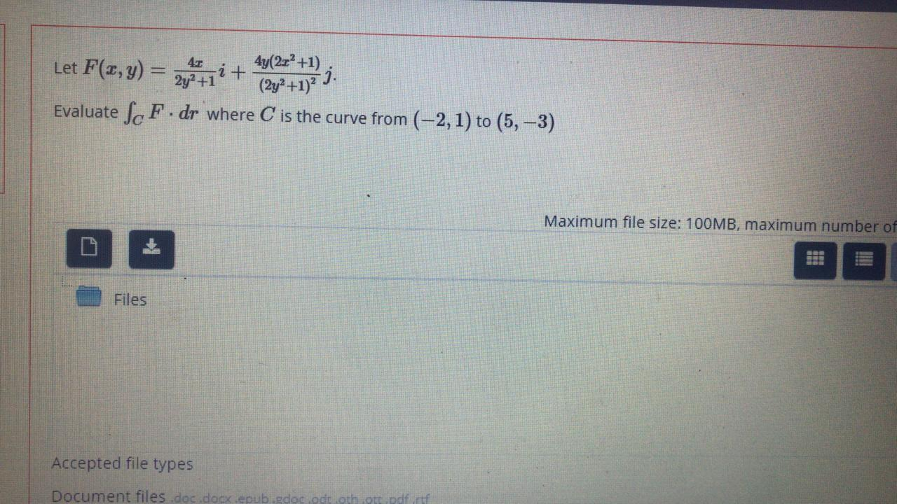 Solved Let F(1, y) = 2y2 +1 41 it . 4y(2.72 +1) (2y2 +1) | Chegg.com