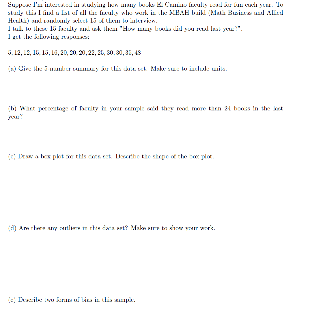 Solved Suppose I'm interested in studying how many books El | Chegg.com