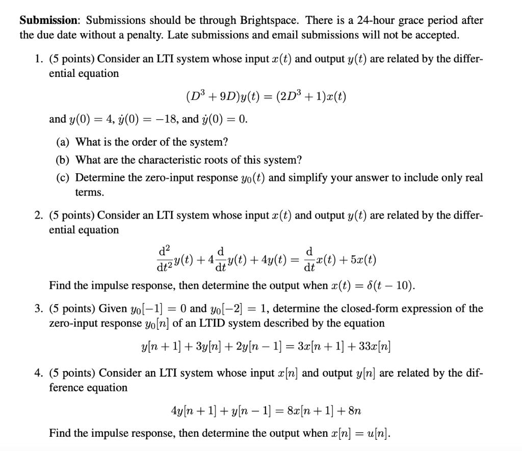 Solved Submission: Submissions should be through | Chegg.com