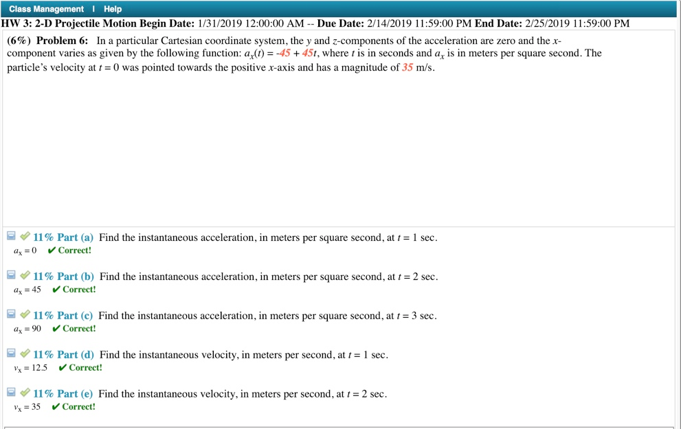 Solved ee 11% Part (e) Find the instantaneous velocity, in | Chegg.com