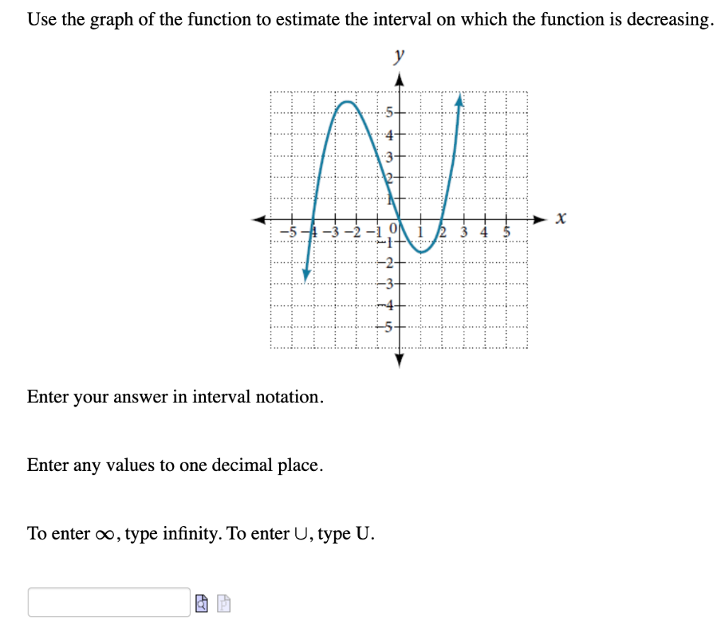 Solved Use the graph of the function to estimate the | Chegg.com