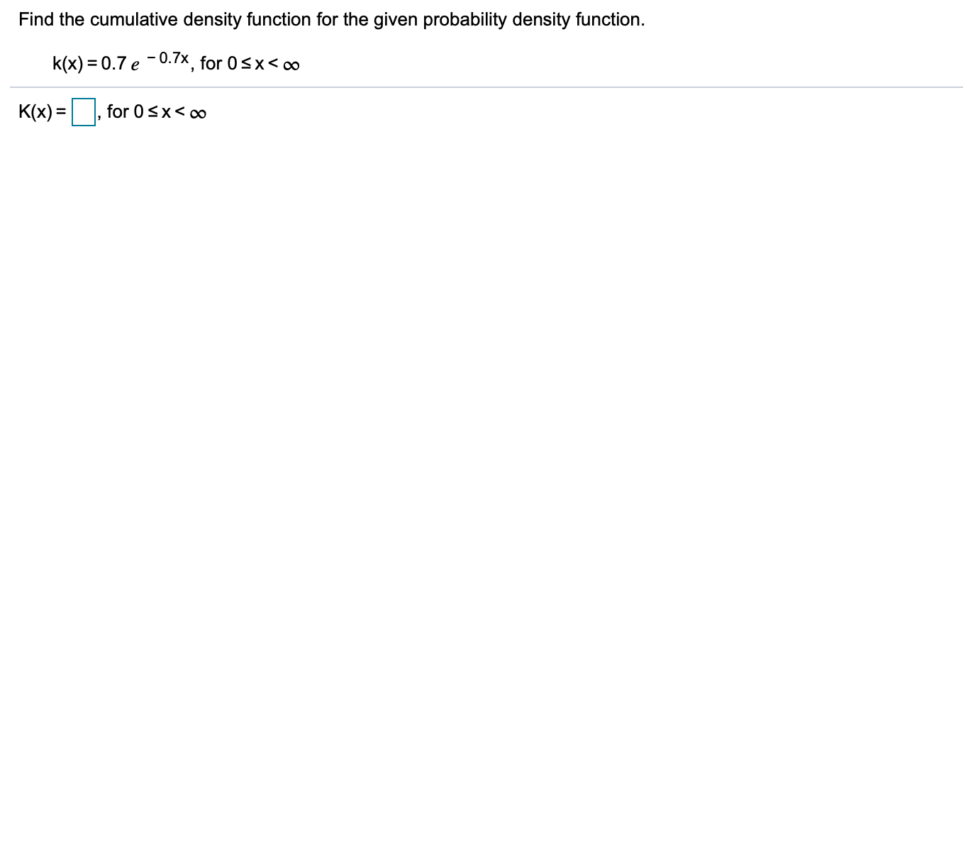 Solved Find The Cumulative Density Function For The Given 8744