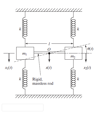 Solved Two masses m1 and m2 are connected to each other by a | Chegg.com