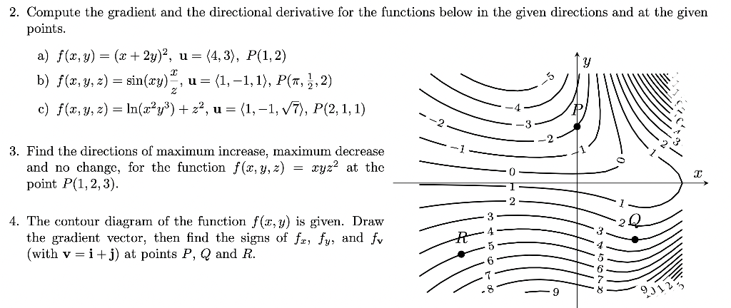 Solved 2. Compute the gradient and the directional | Chegg.com