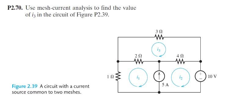 Solved P2.70. Use mesh-current analysis to find the value of | Chegg.com