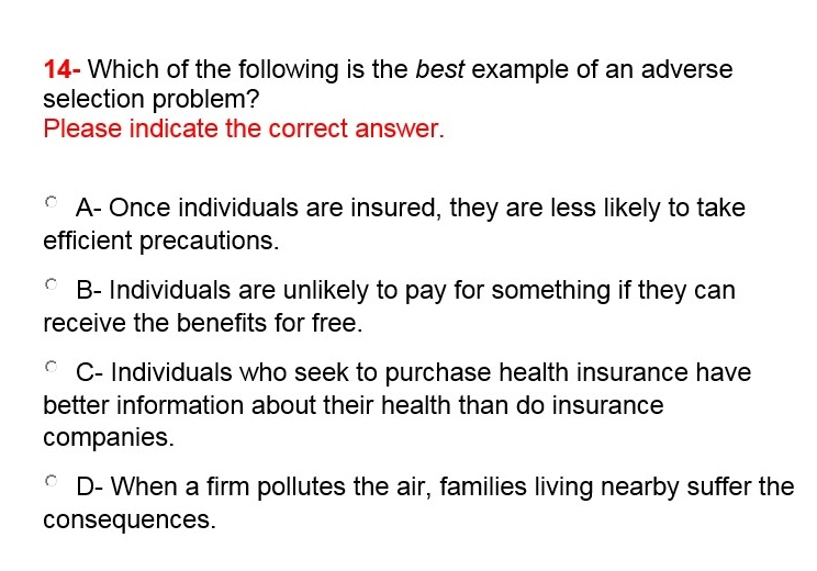 Solved 14-Which of the following is the best example of an | Chegg.com