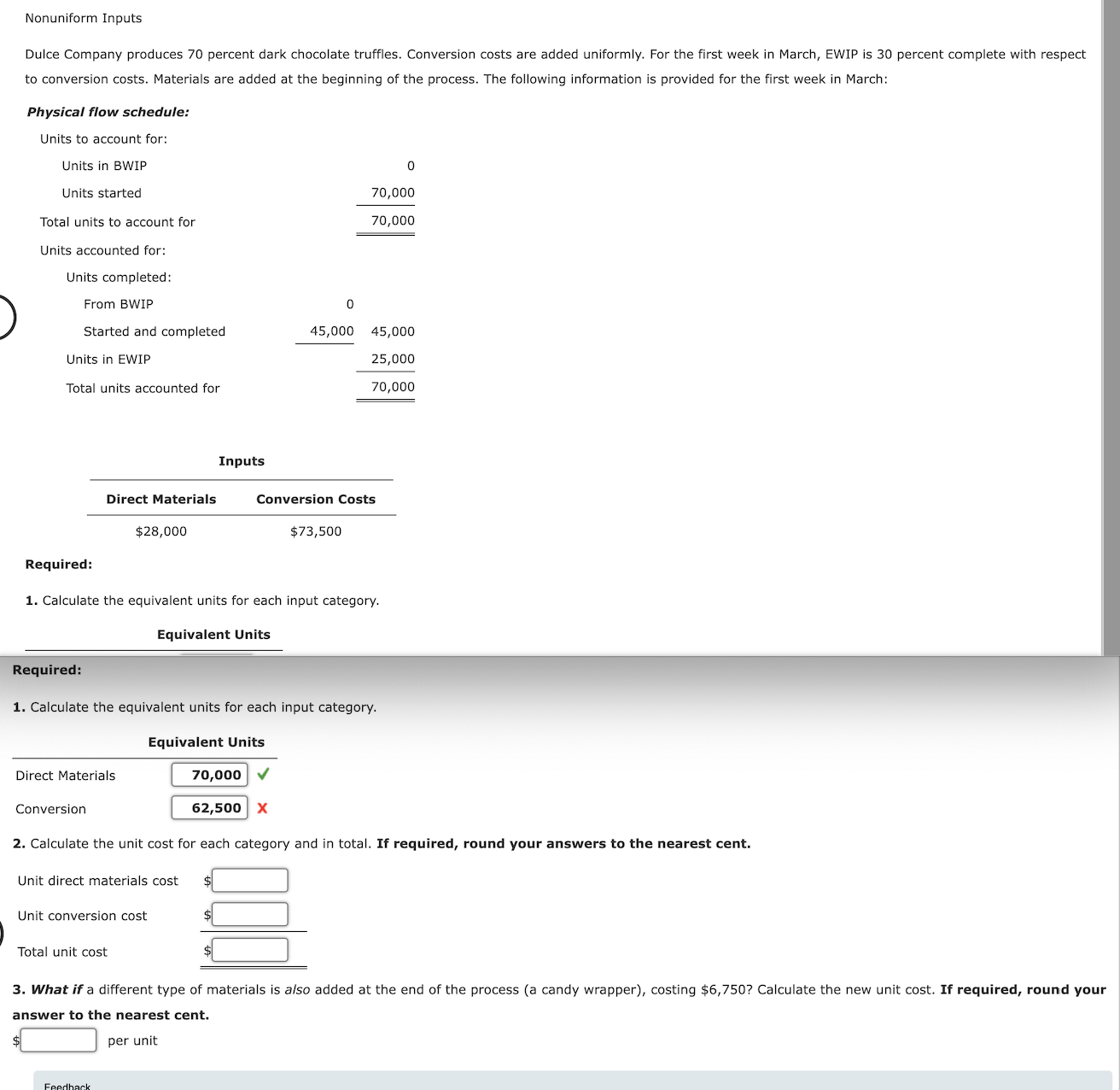 Solved Nonuniform Inputs to conversion costs. Materials are | Chegg.com