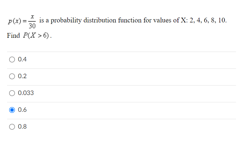 Solved p(x)=30x is a probability distribution function for | Chegg.com