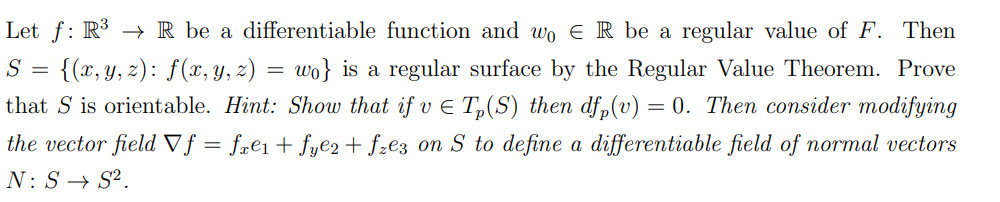 Solved Let f:R3→R be a differentiable function and w0∈R be a | Chegg.com