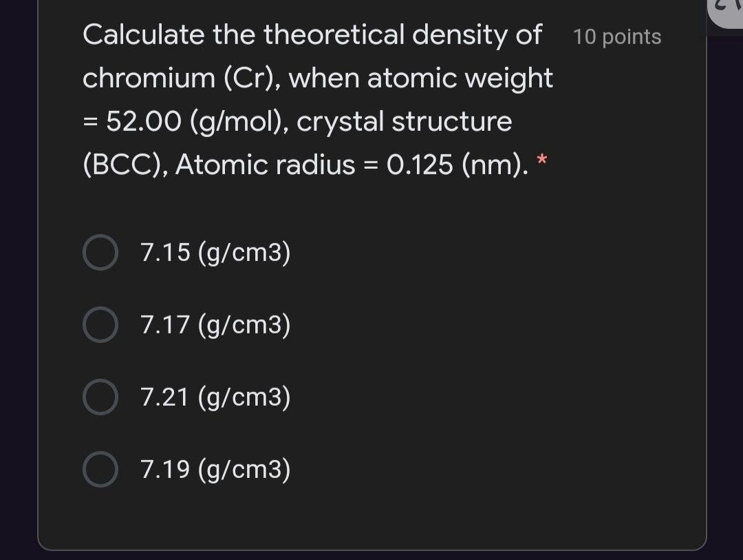 Calculate the theoretical density of 10 points | Chegg.com