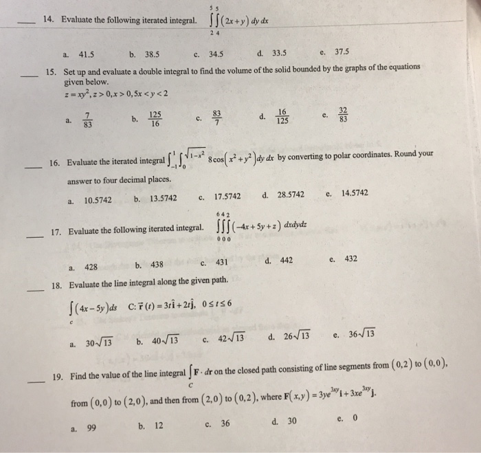 Solved Evaluate the following iterated integral. | Chegg.com Solved Evaluate the following iterated integral. | Chegg.com