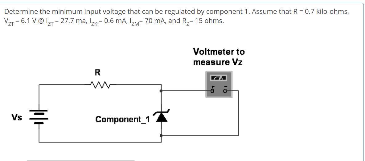 Solved Determine the minimum input voltage that can be | Chegg.com