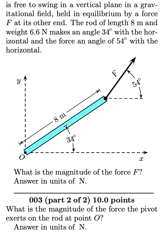 Solved is free to swing in a vertical plane in a | Chegg.com