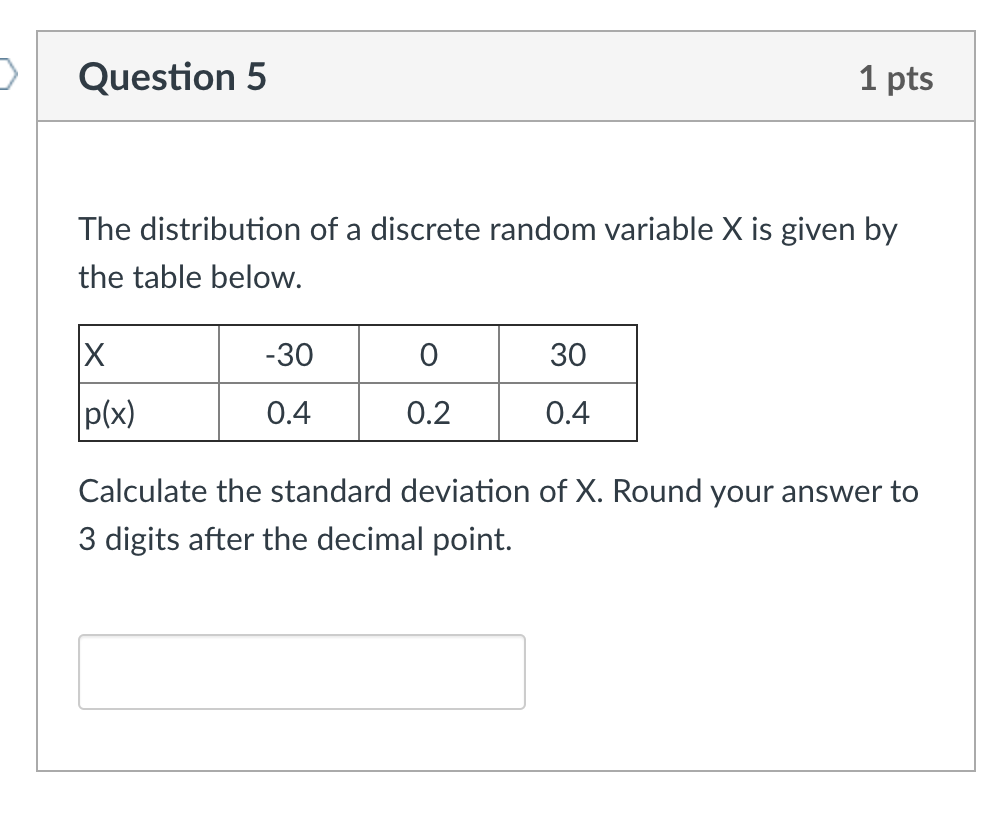 Solved The distribution of a discrete random variable X is | Chegg.com