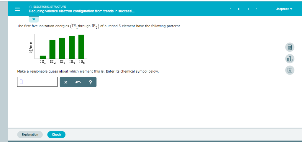 Solved O ELECTRONIC STRUCTURE Jaspreet -Deducing valence | Chegg.com