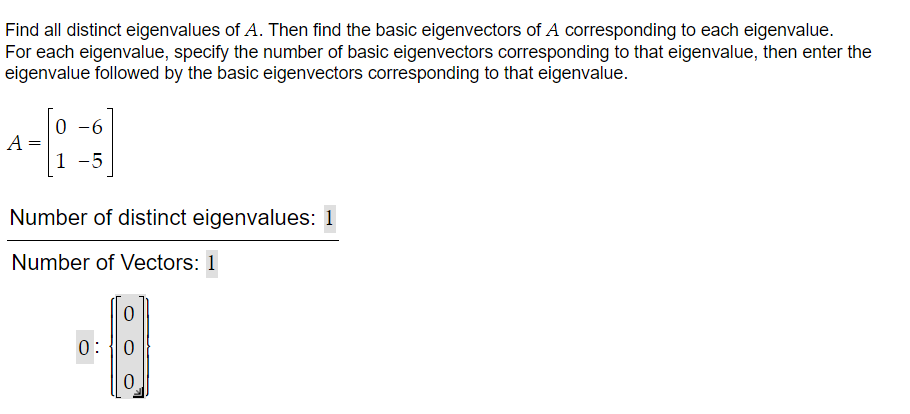 Solved Find all distinct eigenvalues of A. Then find the | Chegg.com