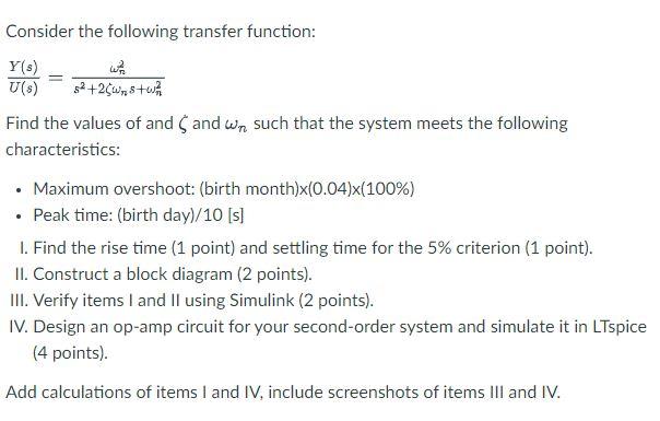 Consider the following transfer function: | Chegg.com