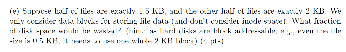 Solved (24 points) File Systems's page table - Inode. A UNIX | Chegg.com