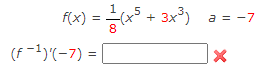 Solved Verify that f has an inverse function. Then use the | Chegg.com