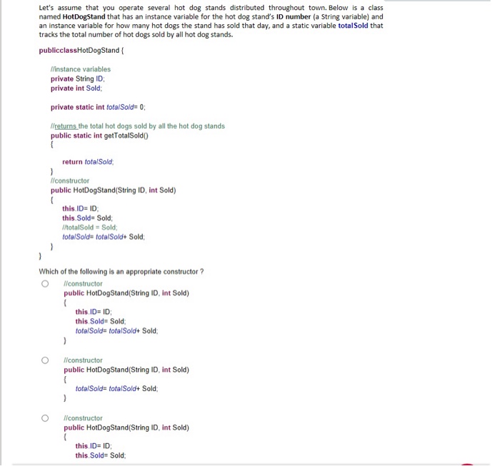 Solved Let's assume that you operate several hot dog stands | Chegg.com