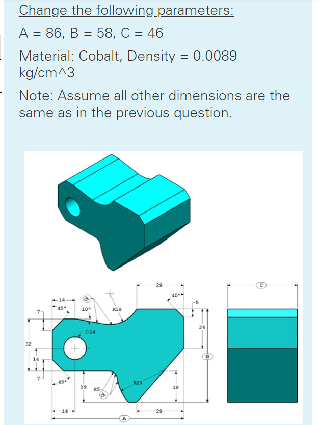 Solved Change the following parameters: A = 86, B = 58, C = | Chegg.com