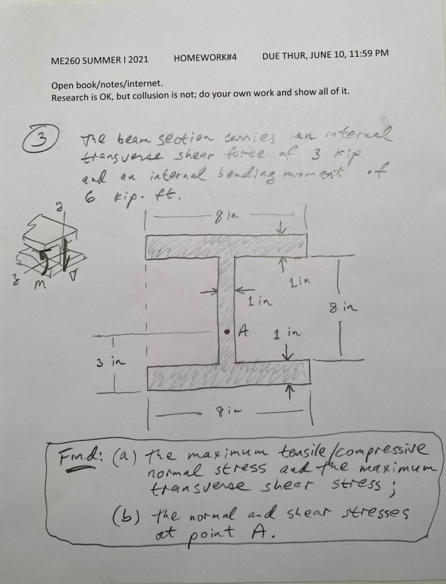 Solved ME260 SUMMER I 2021 HOMEWORK#4 DUE THUR, JUNE 10, | Chegg.com