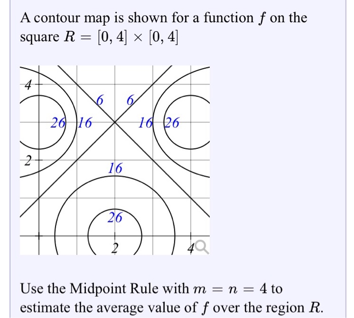 Solved A contour map is shown for a function f on the square | Chegg.com