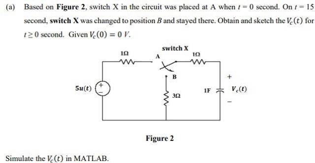 Solved (a) Based on Figure 2, switch X in the circuit was | Chegg.com
